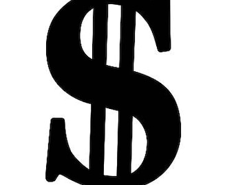 Dollar sign decals | Etsy