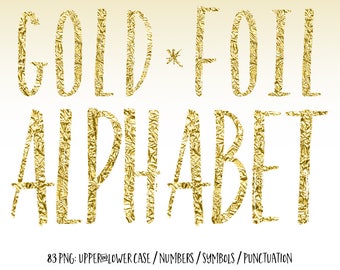 Gold foil font | Etsy