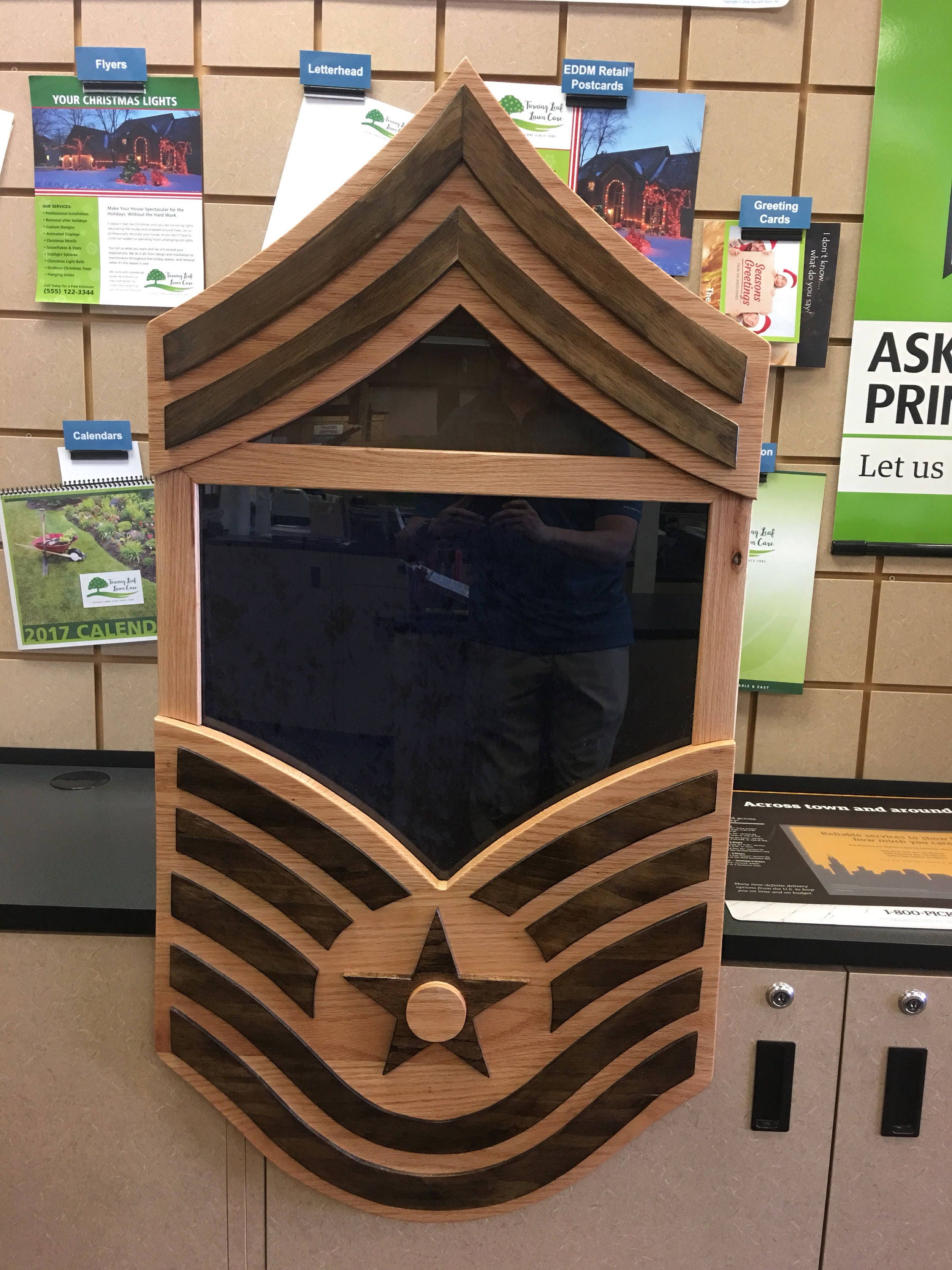 Air Force Stripes Retirement Shadow Box Large