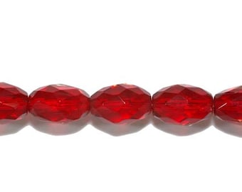 Red crystal beads | Etsy