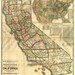 California 1890 Map Rand McNally Reprint