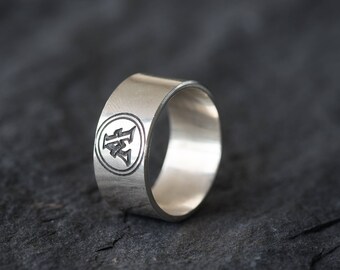 Mens initial ring | Etsy
