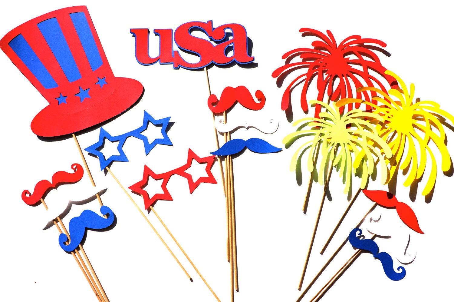 Independence Day Photo Booth Props 16 piece prop set