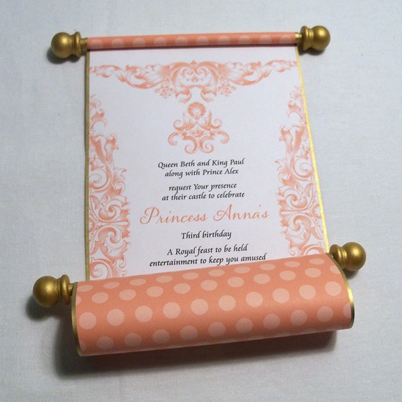 Unique Scroll Invitation Birthday