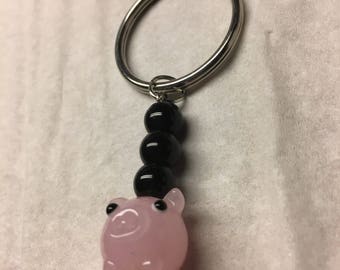Beaded Pig Pig Keychain Beaded Pig Keychain Pink Pig Cute
