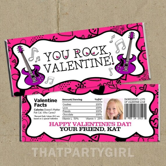 You ROCK Valentine Valentine's Day Party Favors Candy