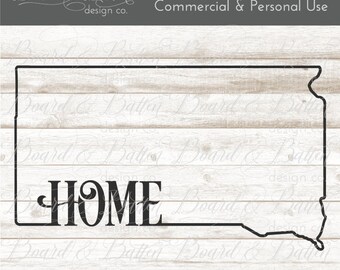 South dakota outline | Etsy