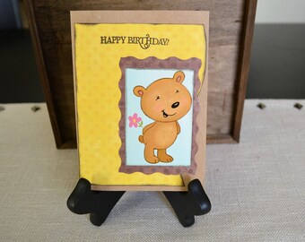 Teddy bear card | Etsy