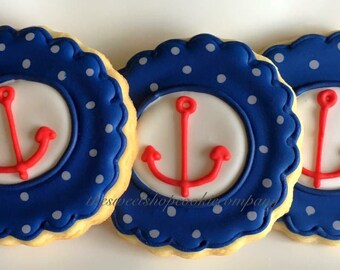 Anchor cookies | Etsy