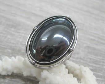 Hematite ring | Etsy