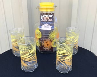 Pitcher with glasses | Etsy