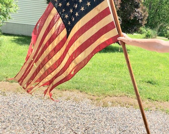 Antique flag pole | Etsy