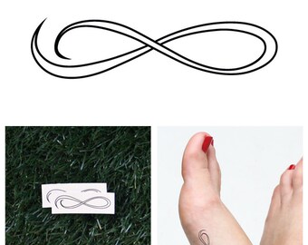 Infinity Symbol Set Temporary Tattoo Set of 12