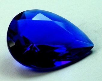 Sapphire tear drop | Etsy