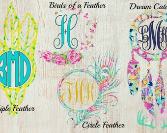 Feather decal | Etsy