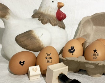 Chicken egg stamp | Etsy