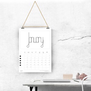 Typography calendar | Etsy