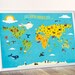 Kids World Map Personalized Baby Map Nursery world map