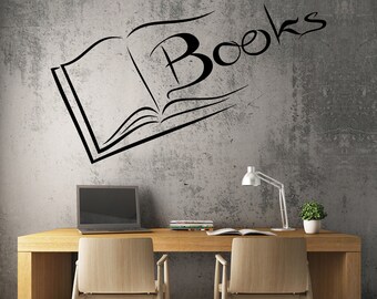 Reading wall decal | Etsy