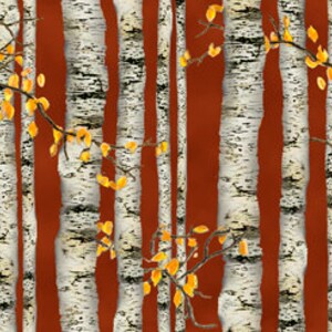 Birch tree fabric | Etsy