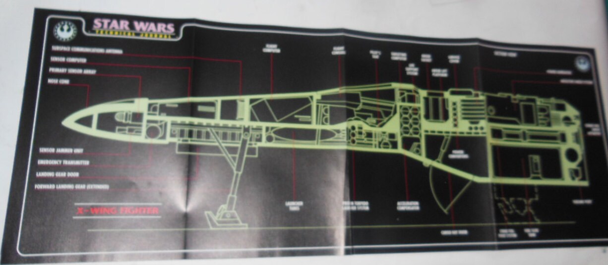 Star Wars X-WING Blueprint Schematic Poster