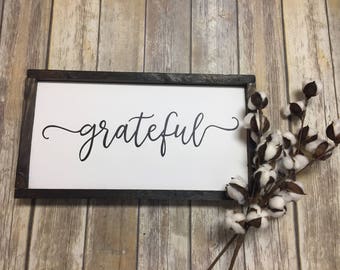 Grateful sign | Etsy
