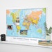 Personalized World Map Travel map gift push pin map