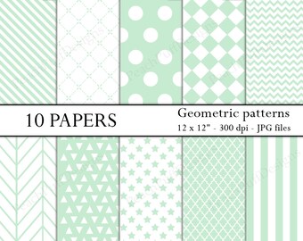 Digital Scrapbook Paper Pack INSTANT DIGITAL DOWNLOAD Pastel