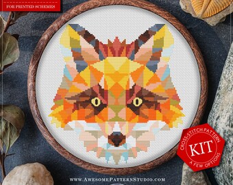 Fox cross stitch | Etsy