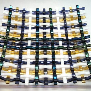 Fused glass plate | Etsy