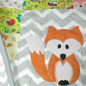 Fox baby quilt | Etsy