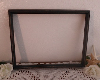 Black Picture Frame Set Rustic Distressed Photo Gallery