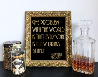 Printable Great Gatsby Fitzgerald Quote Sign Whiskey Bar