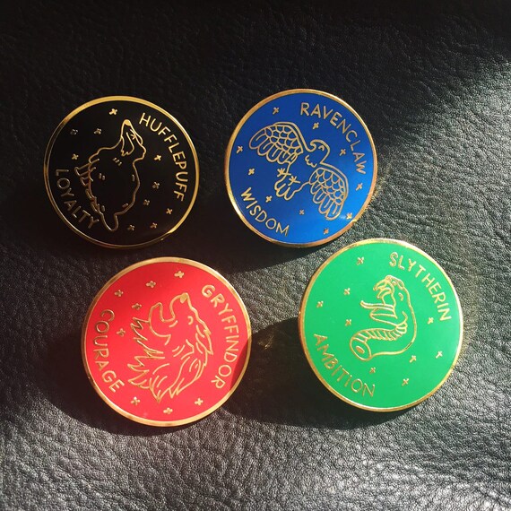 Set Of 4 Harry Potter Enamel Pins Hogwarts Harry Potter