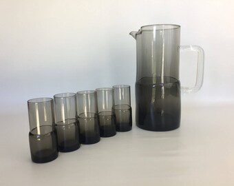 Pitcher glass set | Etsy