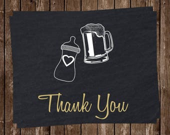 Beer thank you card | Etsy