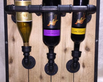 Industrial wine rack | Etsy