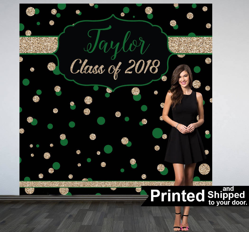 Graduation Photo Backdrop Congrats Grad Personalized Photo