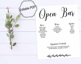 Cash bar sign | Etsy