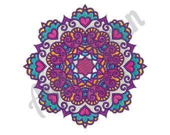 FLORAL MANDALA pdf embroidery pattern circular flower