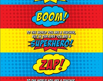 Super hero teacher | Etsy