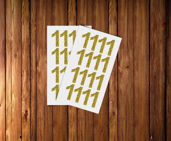20 glitter number 1 stickers 1st birthday party decorations
