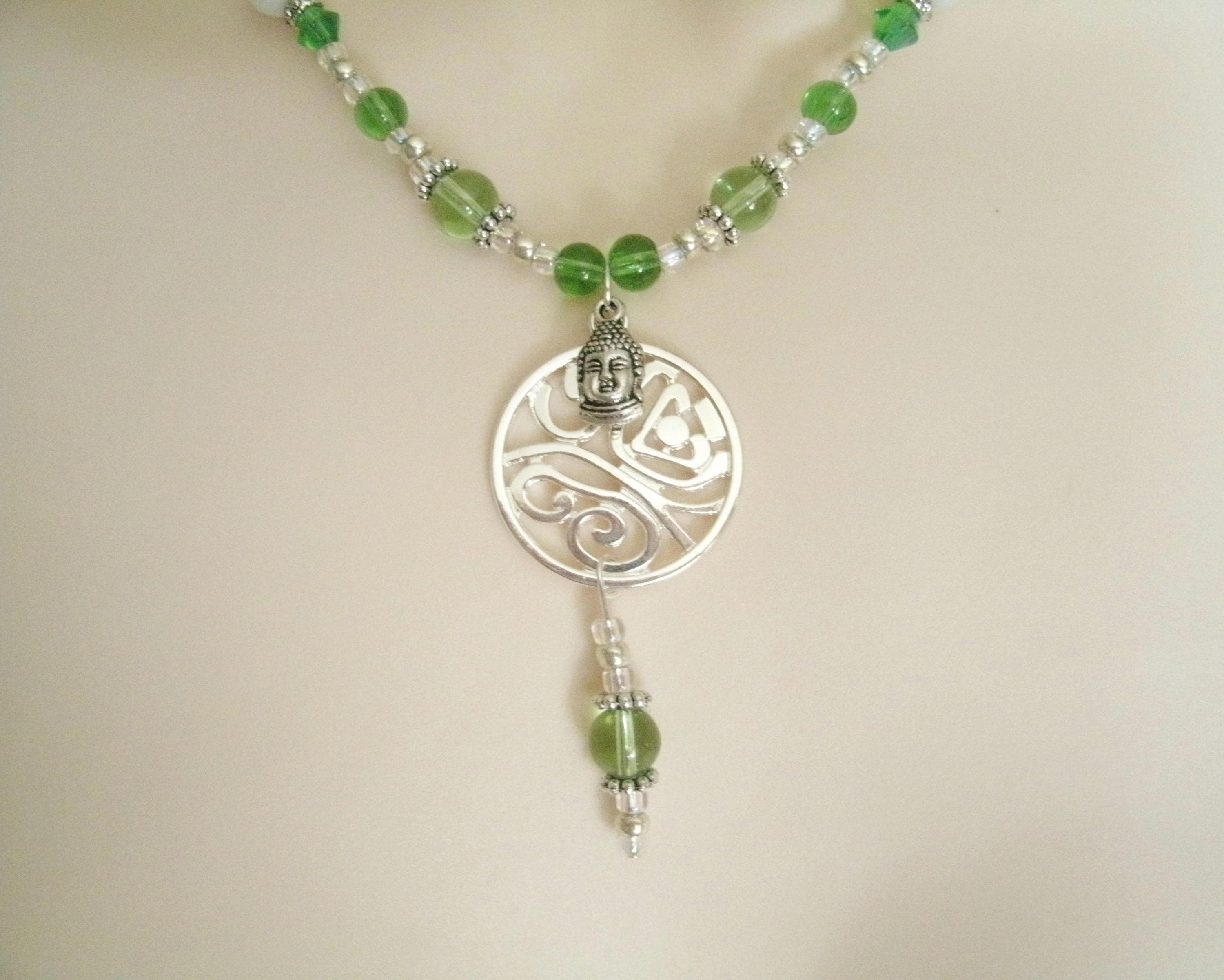 Buddha Necklace buddha jewelry buddhist jewelry boho jewelry
