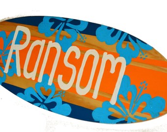 Surfboard name plate Surfboard sign surfboard decor custom