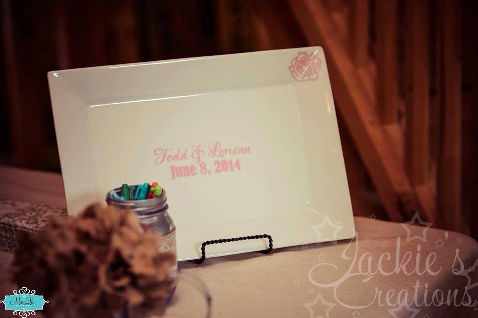 Wedding/Marriage Guest Book Signing Plate