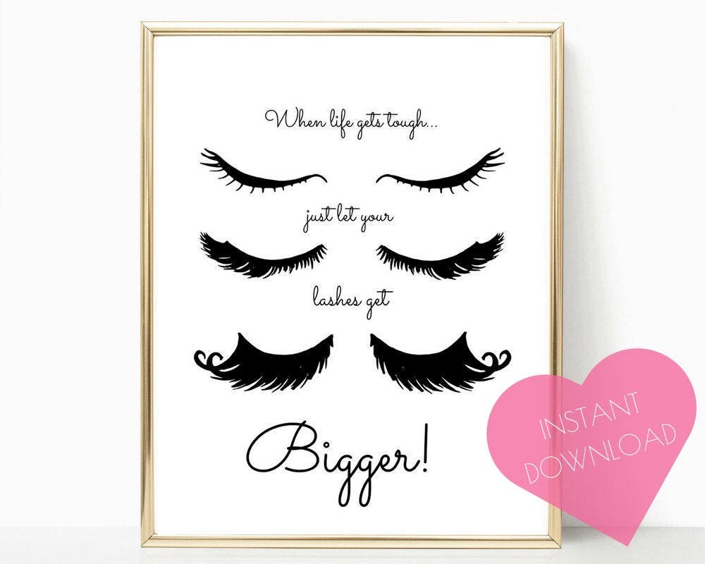 lashes printable lashes wall art digital download lashes
