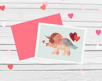Dinosaur valentine | Etsy