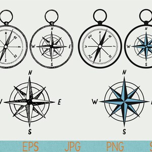 Compass silhouette | Etsy