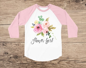 Flower girl shirt | Etsy