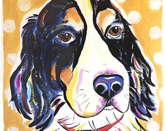 Knitting Pattern PDF Download Springer Spaniel Pet Portrait